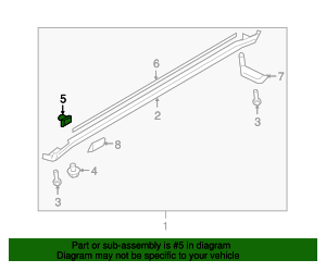2005-2017 Hyundai Rocker Molding Clip 87702-H1000 | OEM Parts Online