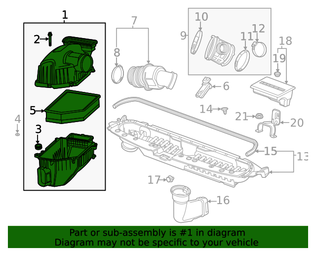 2023-2024 GM (Replaces 84554702) Air Cleaner 85614333 GM ...