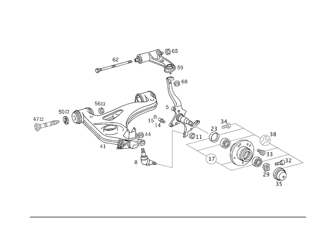 210-330-03-25 - Front Wheel Hub 1994-2004 Mercedes-Benz | Mercedes-Benz ...