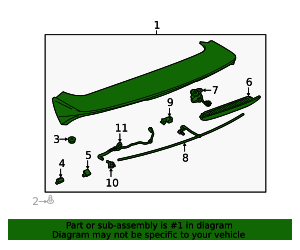 84693768 GM Primed Rear End Spoiler | GM Parts Store