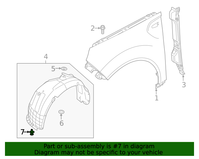 2020-2021 Kia Soul Fender Liner Rivet 86829-G3000 | TascaParts.com