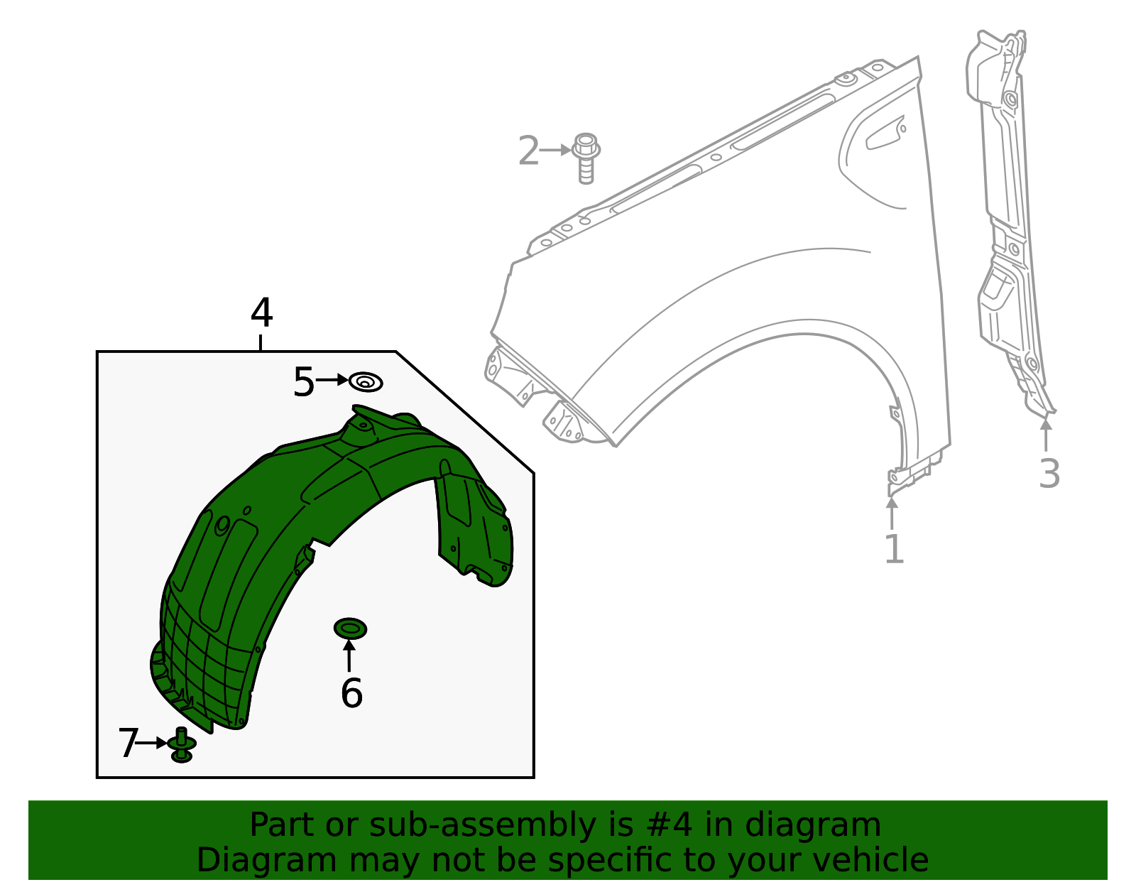 86811-K0000 - Fender Liner 2020-2022 Kia Soul | Kia.Parts Store