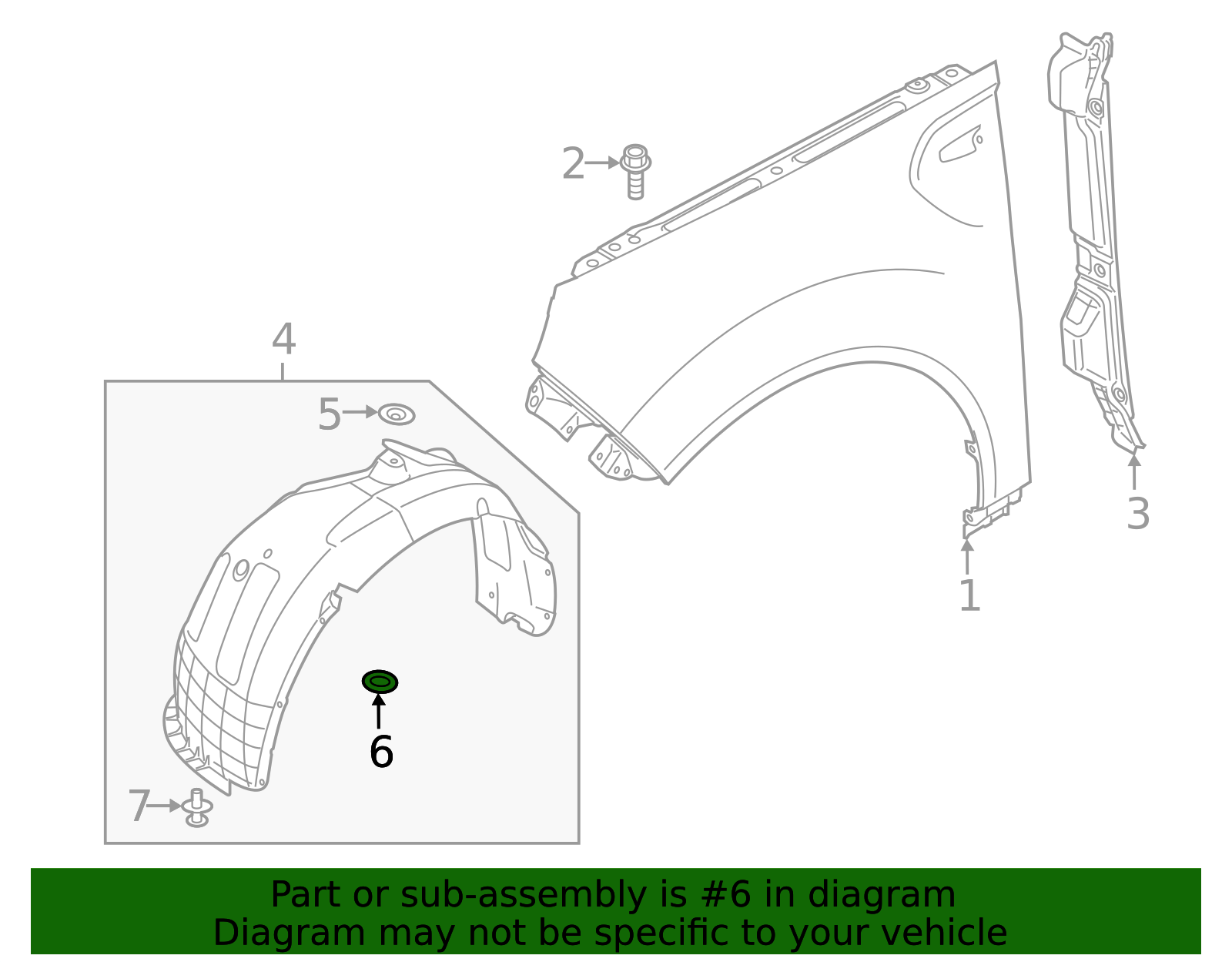 2017-2025 Kia 2017-2025 Kia - Fender Liner Clip 84219-C2000 | World Kia ...