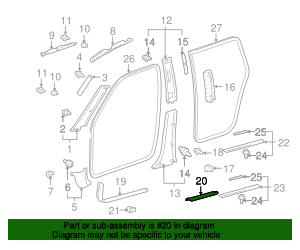 67917-48010-C0 - Scuff Plate - 2001-2003 Toyota Highlander | Conicelli ...