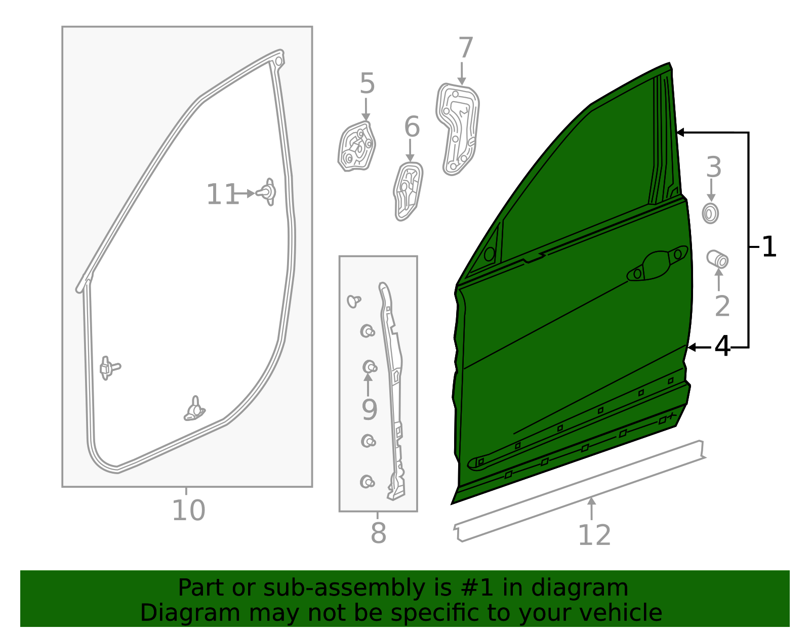 Genuine OEM Acura - Door Shell Part# 67050-TJB-A91ZZ | Acura Parts For Less