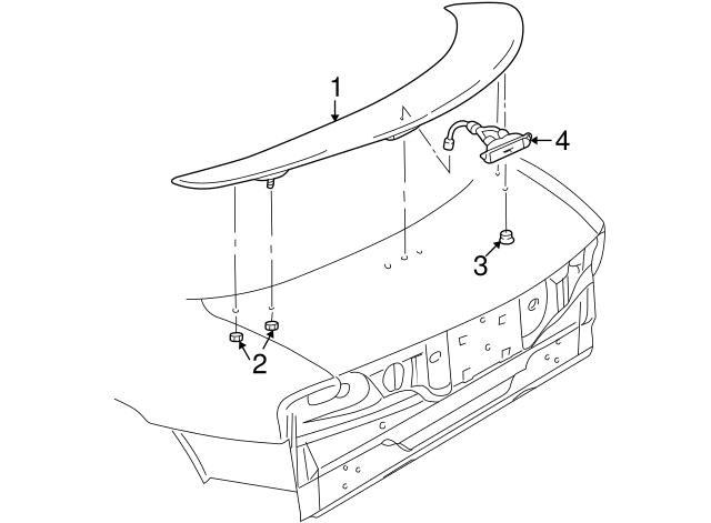 1998-2002 Pontiac Sunfire Spoiler 12364489 | OEM Parts Online