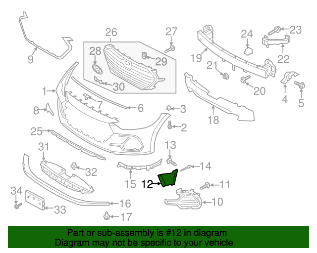 2017-2018 Hyundai Elantra Air Duct 86567-F2500 | OEM Parts Online