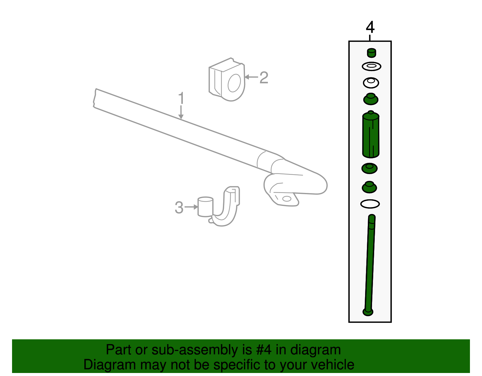 2007-2019 GM Front Suspension Stabilizer Bar Link 15835052 GM ...