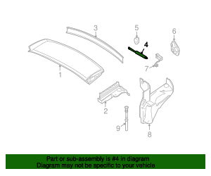 54317072814 - 2003-2008 BMW Z4 Support Cylinder (54-31-7-072-814) | BMW ...