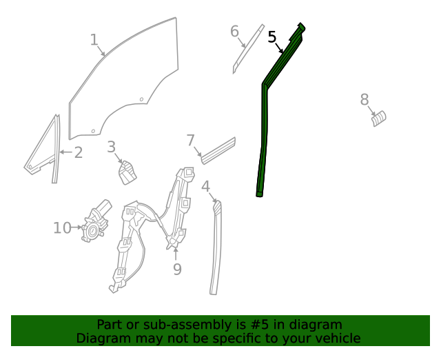 Genuine BMW 51-33-7-457-944 | Window Guide | FREE Shipping on Most ...