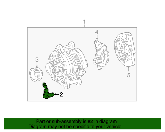 Alternator Lower Bracket - Part #203-277-03-40 | Mercedes Parts Center