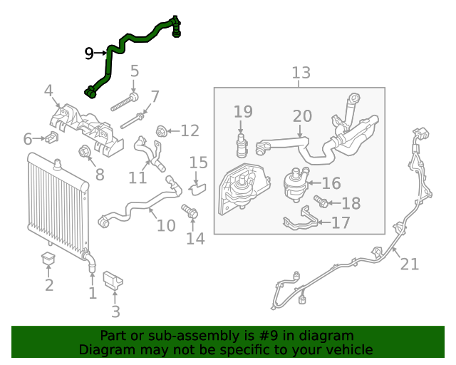 Genuine OEM Inlet Hose Part# LR062106 Fits 2016-2021 Land Rover: Up To ...