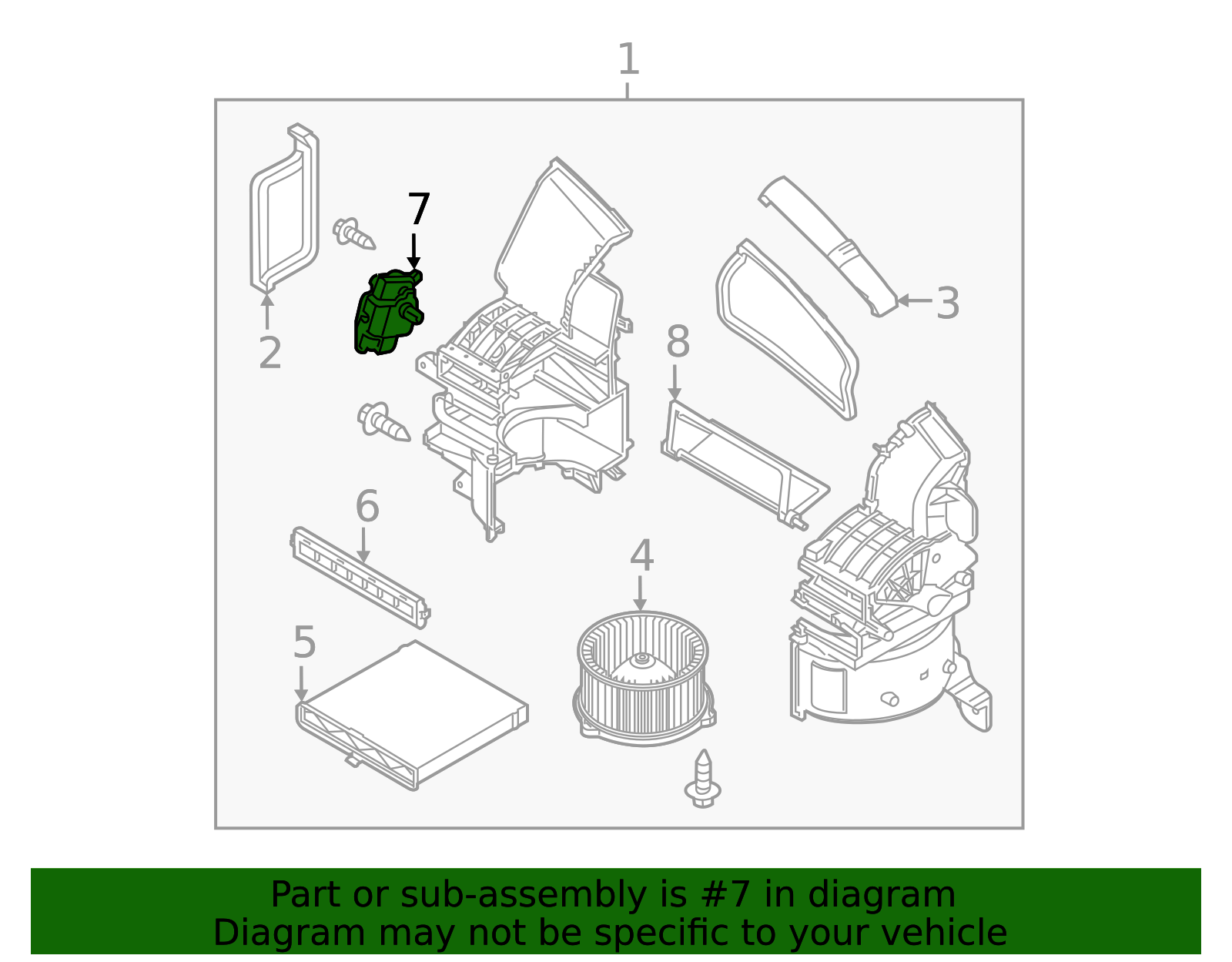 2016-2020 Toyota HVAC Air Inlet Door Actuator 87106-WB003 ...
