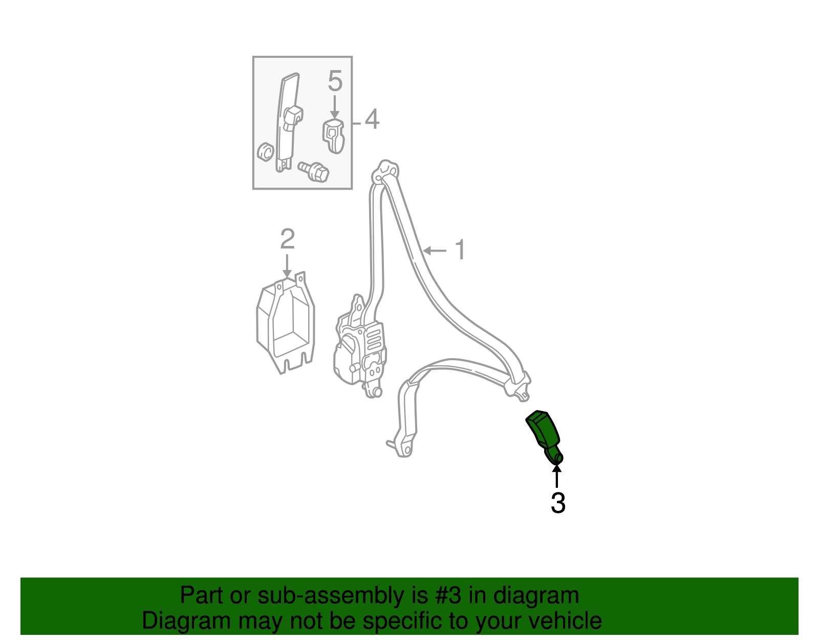 04816-S5A-A00ZD - Buckle 2003-2004 Honda Civic | Honda Parts Online