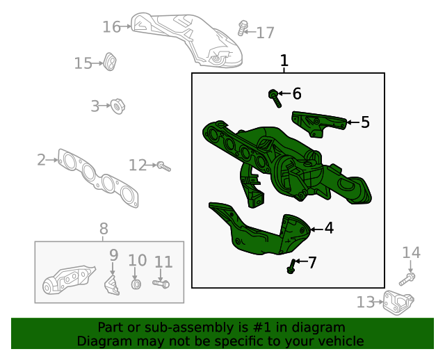 PY1G-20-50X - Catalytic Converter With Integrated Exhaust Manifold 2019 ...