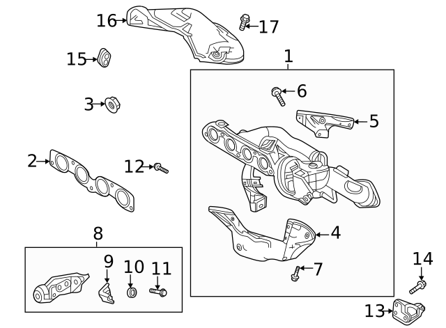 PY1G-20-50X - Catalytic Converter With Integrated Exhaust Manifold 2019 ...