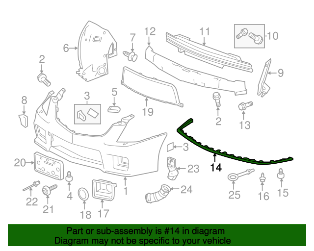 2009-2015 Cadillac CTS Radiator Air Lower Deflector 25882978 GM ...