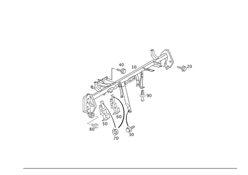 Crossmember Below Instrument Panel for 2005 Mercedes-Benz C 55 AMG ...