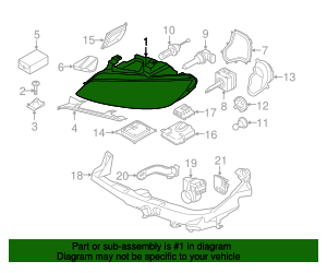 63117273215 - 2011-2013 BMW Headlamp Housing (63-11-7-273-215) | BMW of ...