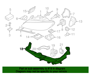 Genuine BMW 51-64-7-227-926 | Lamp Mount Bar | FREE Shipping on Most ...