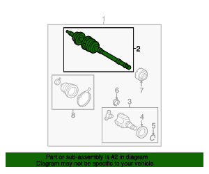 2007-2013 Toyota Yaris Cv Joint Kit 43470-59696 | OEM Parts Online