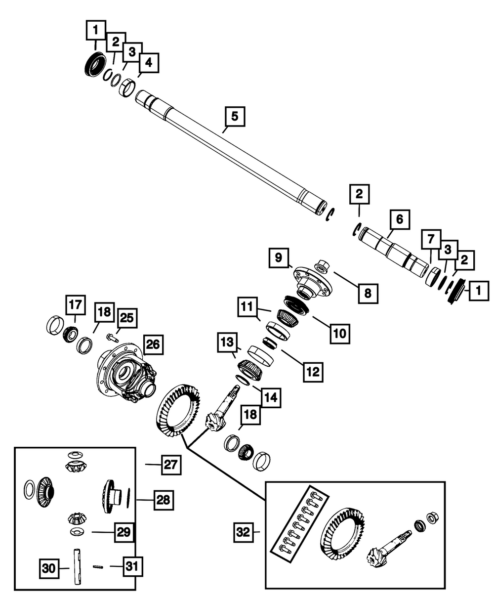 2001-2011 Mopar Axle Shaft Seal - Driver's Side (LH) 52069706AB ...