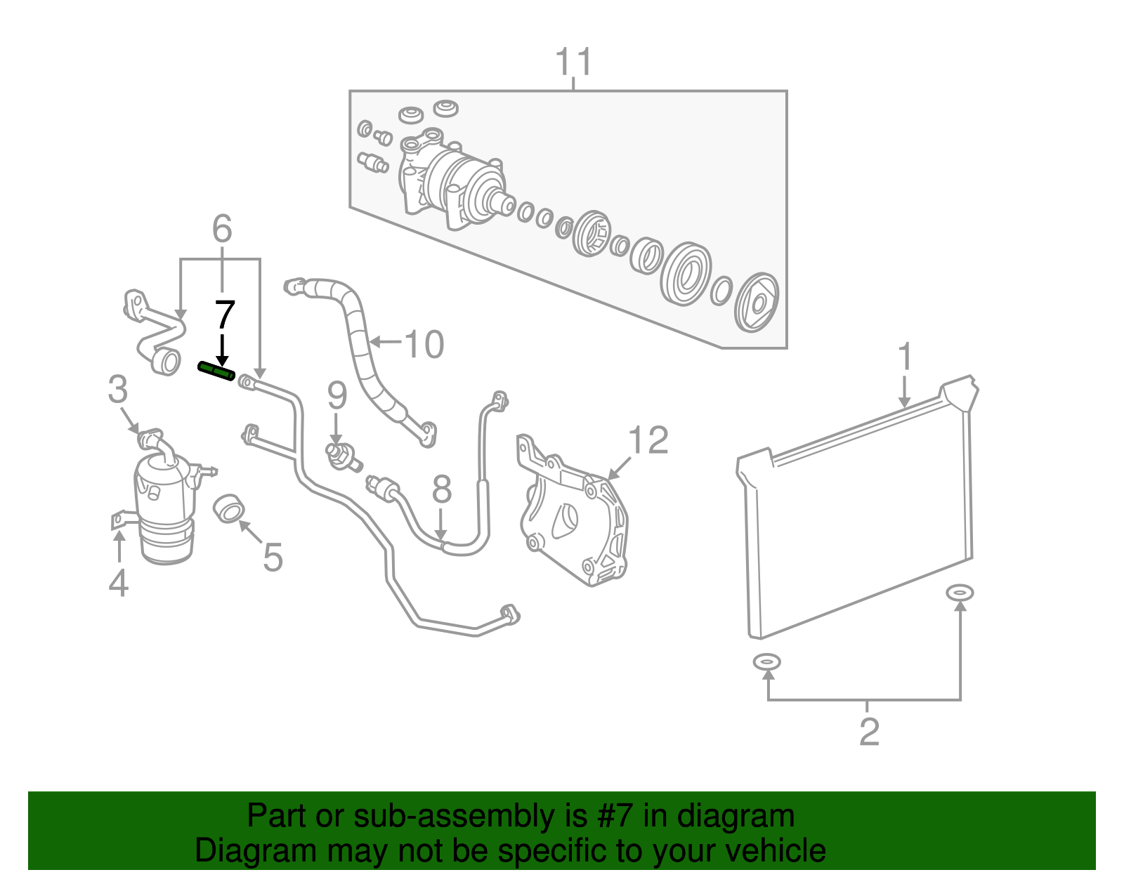 2006-2014 GM Air Conditioning Condenser Orifice 19418346 GM ...