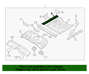 2017-2019 Hyundai Ioniq Rail Cover 65527-G7000 | Hyundai Wholesale Direct