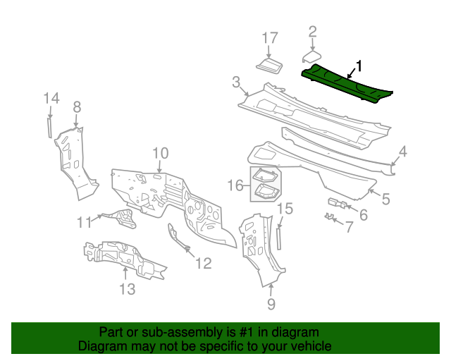 2003-2009 Hummer H2 Primed Center Air Inlet Grille Panel 19256401 | GM ...