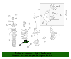 2013-2018 Acura RDX Rubber, R Front Spring (Lower) 51684-TX4-A01 | OEM ...