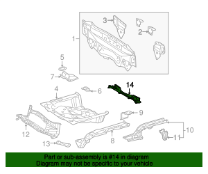 2007-2019 Toyota Rear Cross-Member 57606-52171 | Toyota Parts Center