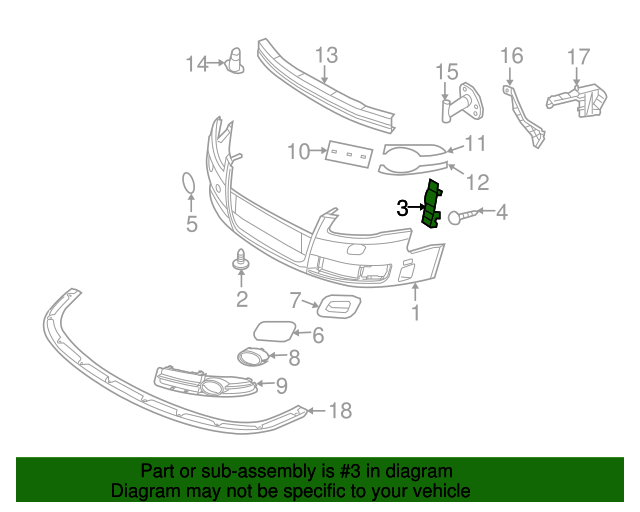 8E0-807-277 - Bumper Cover Retainer 2005-2009 Audi | Audi OEM Parts