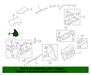 2017-2020 Nissan Armada Air Vent Grille 68761-1LA0B | Nissan Parts ...