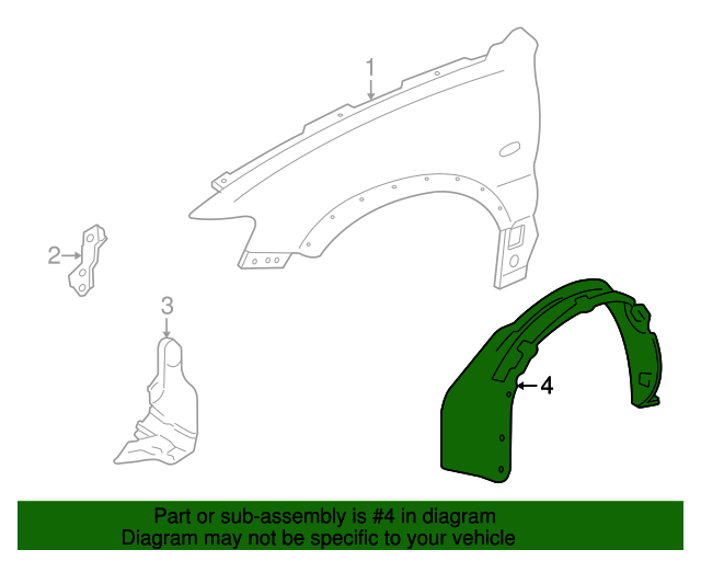 2005-2007 Ford Fender Liner 5L8Z-16102-AA | Ford Parts Direct