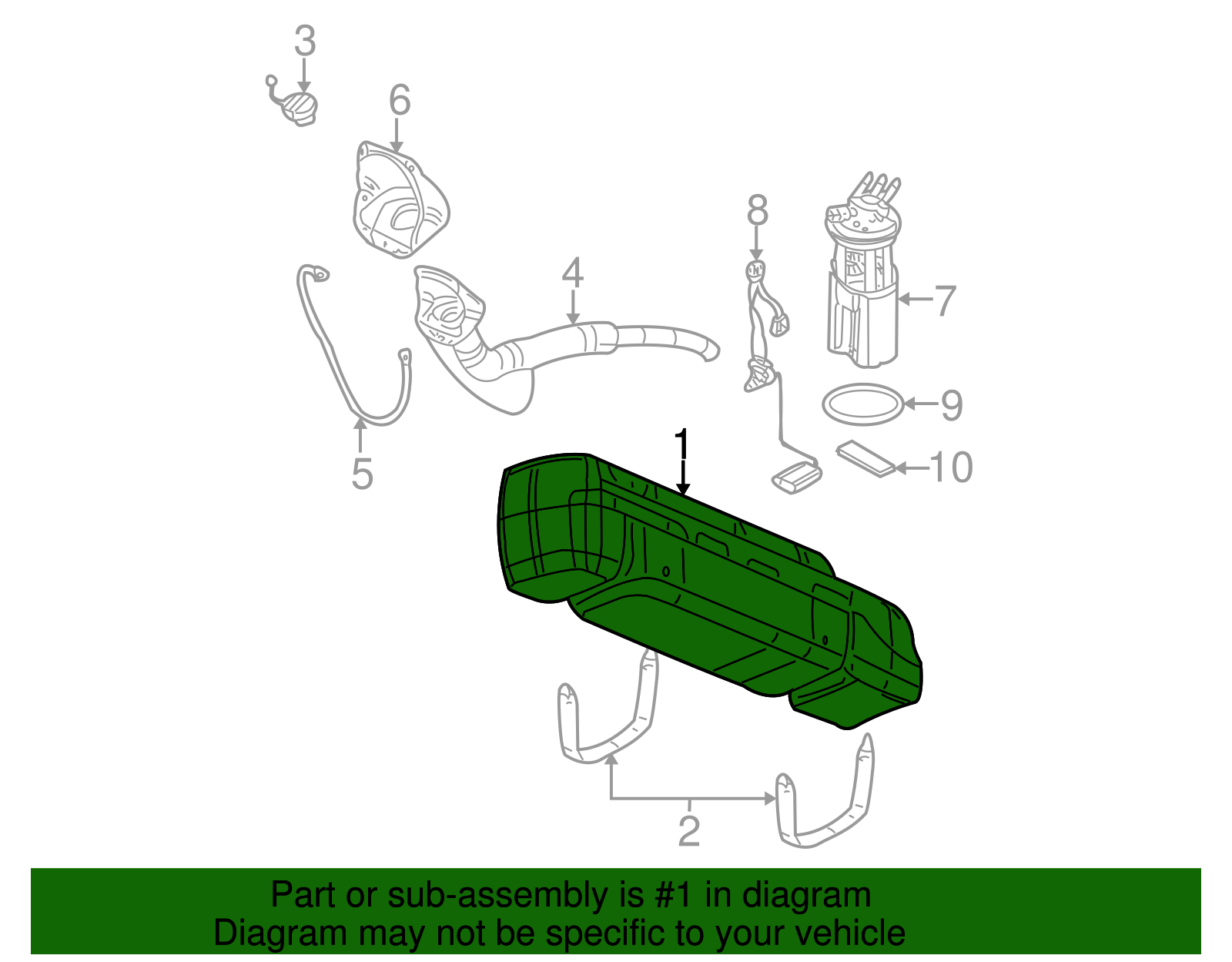 2004-2009 GM Fuel Tank 20757344 GM | GMPartsDirect.com