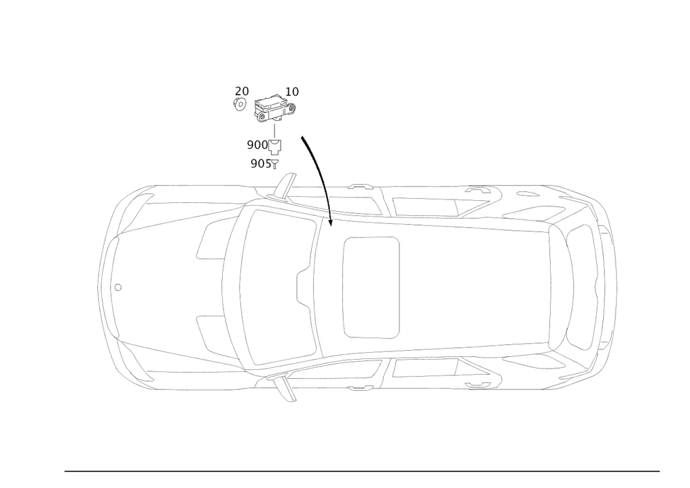 000-905-27-00 - Sensor Cluster 2003-2012 Mercedes-Benz | Mercedes-Benz ...