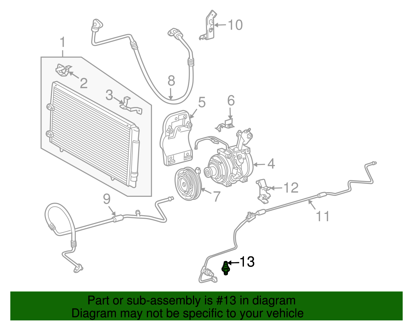 Genuine Toyota High Pressure Cut-Off Switch part# 88645-60030 for 1991 ...