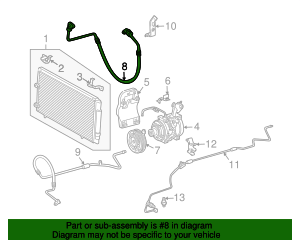 2002-2008 Toyota Discharge Hose 88711-06110 | OEM Parts Online