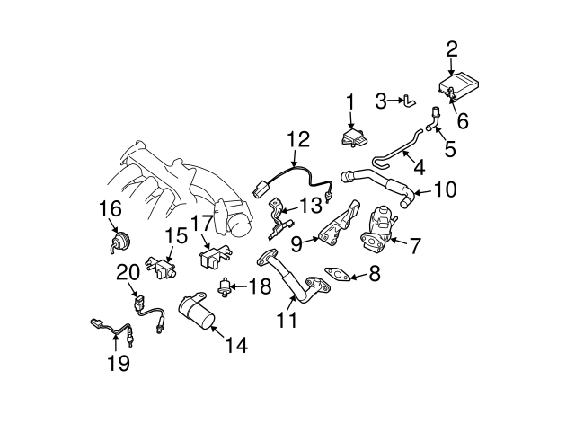 2004-2009 Nissan Quest Hose Connector 18792-ZK30A | TascaParts.com