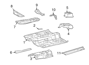 2009-2013 Toyota Matrix Reinforcement 57053-02030 | OEM Parts Online