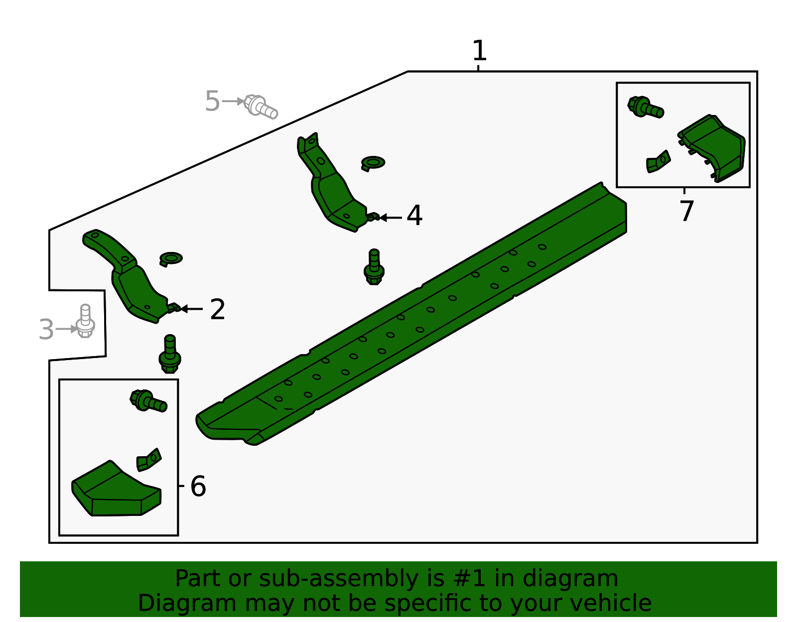 2021-2024 Ford Bronco Step Bar M2DZ-16450-AE | Miracle Ford Parts