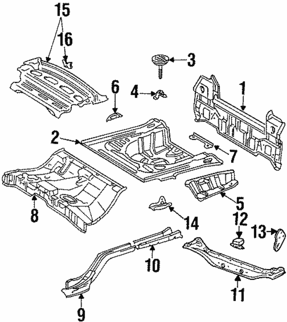 1993-1997 Toyota Corolla Package Tray 64101-12470 | Toyota Parts Center