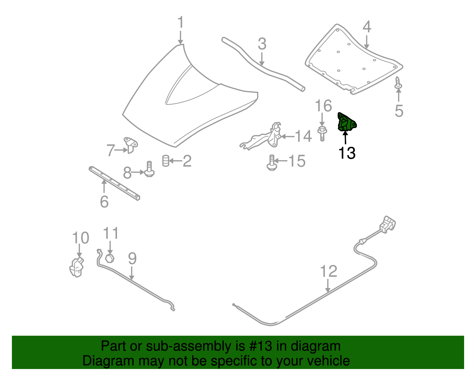 FE01-56-620A - Latch 2004-2011 Mazda RX-8 | Florida Mazda Parts