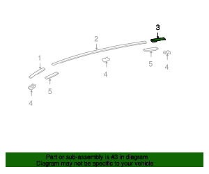 2010-2015 Lexus Drip Molding 75554-0E020 | OEM Parts Online