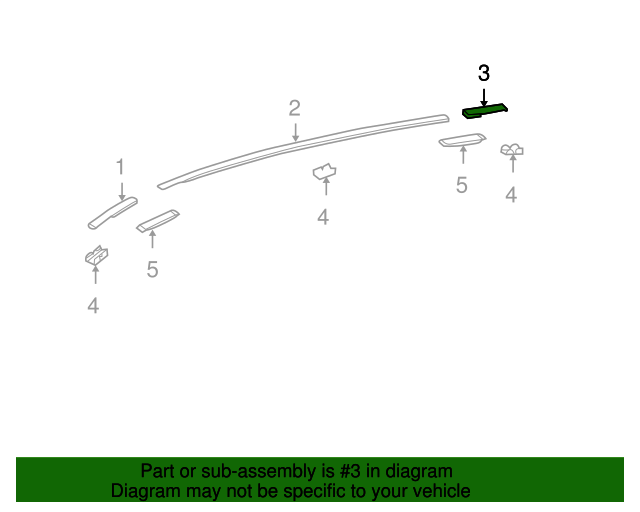 2010-2015 Lexus Drip Molding 75554-0E020 | OEM Parts Online