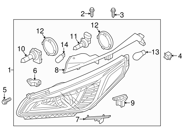 2016-2017 Hyundai Sonata Headlight Assembly 92102-E6030 ...