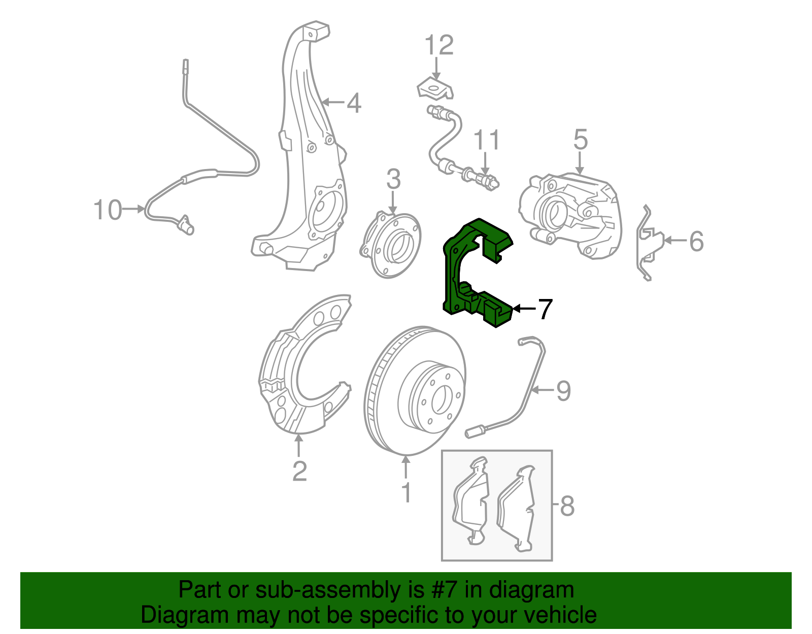 34116786820 - 2010-2019 BMW Disc Brake Caliper Bracket (34-11-6-786-820 ...