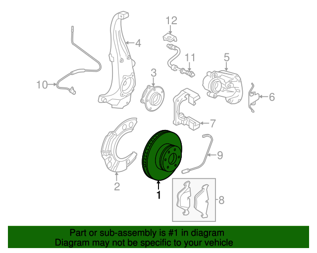 34-10-6-898-723 - Disc Brake Rotor 2011-2016 BMW | AutoNationParts.com