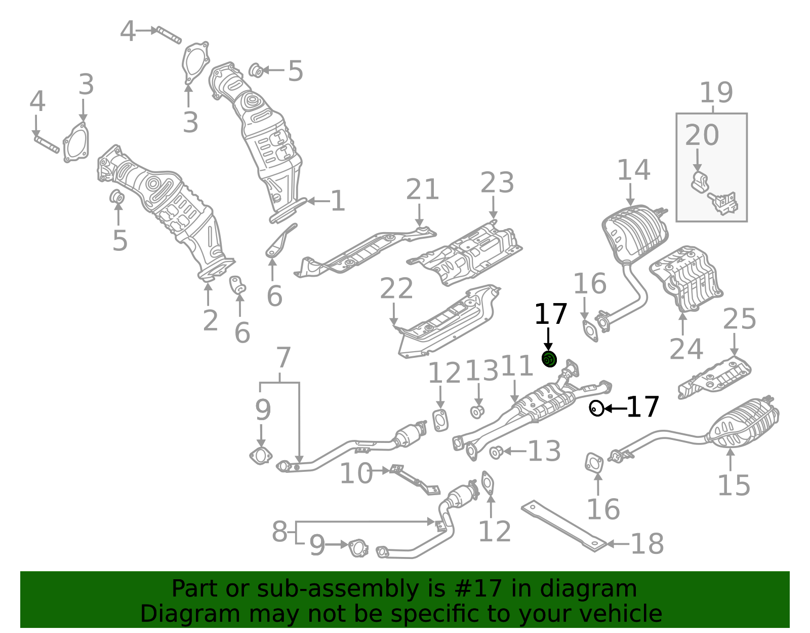 Hyundai - 13183-12000 - Muffler & Pipe Retainer Nut - 2010-2025 Hyundai ...