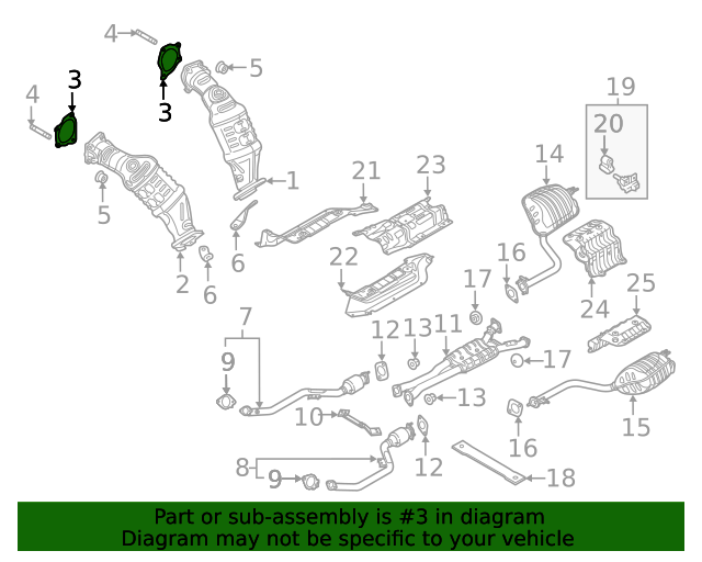 2017-2022 Genesis Gasket Catalyst Case Left-hand 28535-3LTA0 | OEM ...